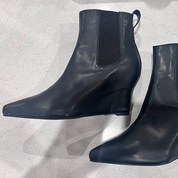 Source Unknown | Shoes | Ultrachic Long Pointed Wedge Booties Seamless ...